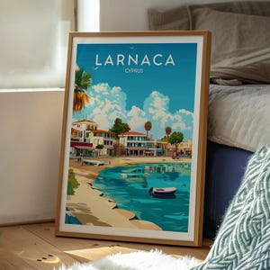 Larnaca Cyprus Print: Modern Travel Wall Art - Etsy