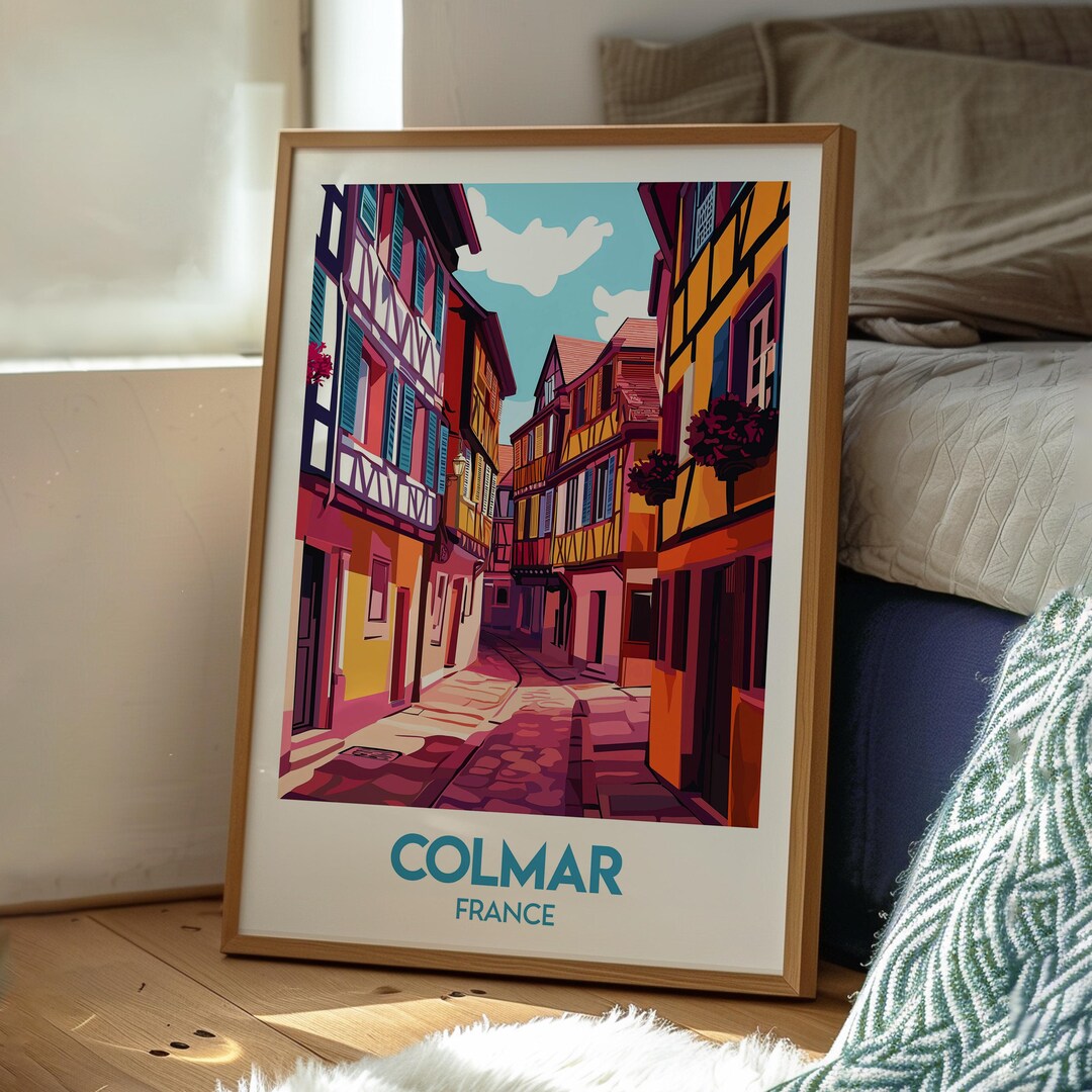 Colmar France Poster: Colorful French Old Town Travel Print - Etsy