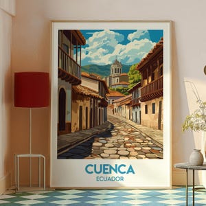 Cuenca Ecuador Travel Poster: South America Art Print - Etsy