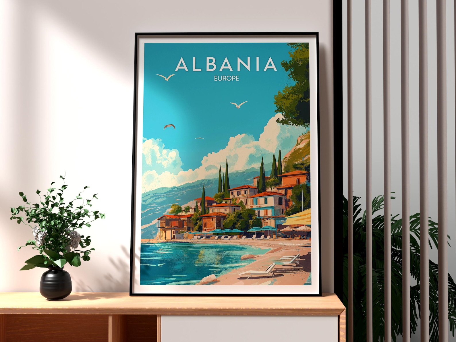 Albania Travel Poster: Coastal Art Print, Europe Wall Decor - Etsy