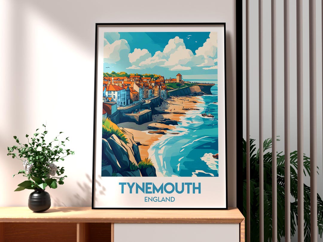 Tynemouth Poster - Tynemouth Wall Art - North Tyneside Art - River Tyne ...