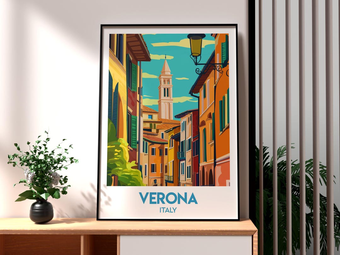 Verona Poster - Italy Wall Art - Verona Wall Art - Romeo and Juliet Art ...
