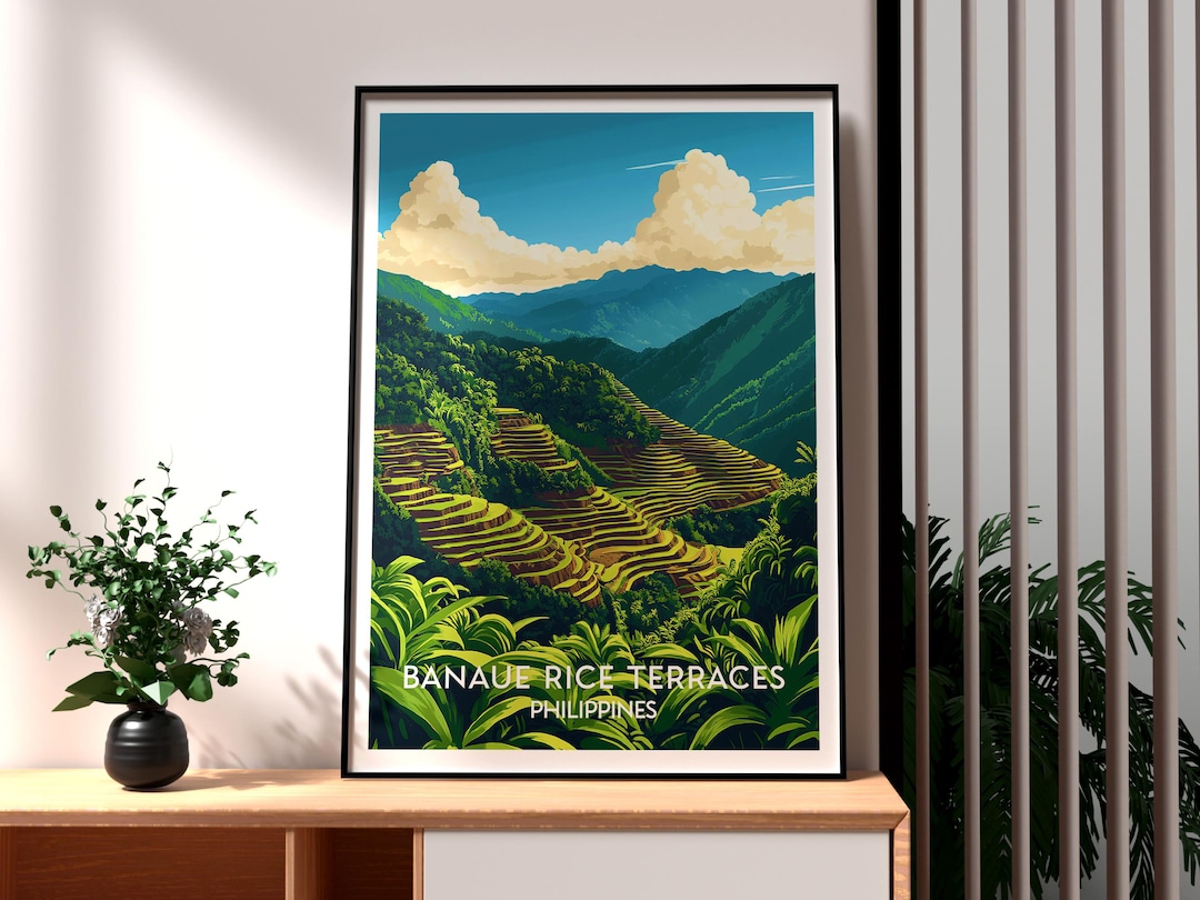 Banaue Rice Terraces Poster - the Philippines Wall Art - Batad Rice ...