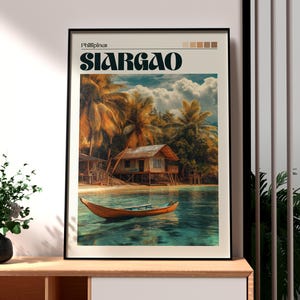 Siargao Philippines Travel Poster: Tropical Island Art Print - Etsy