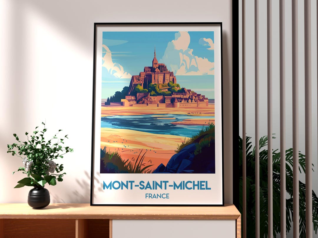 Mont-saint-michel Poster: Normandy France Travel Art Print - Etsy