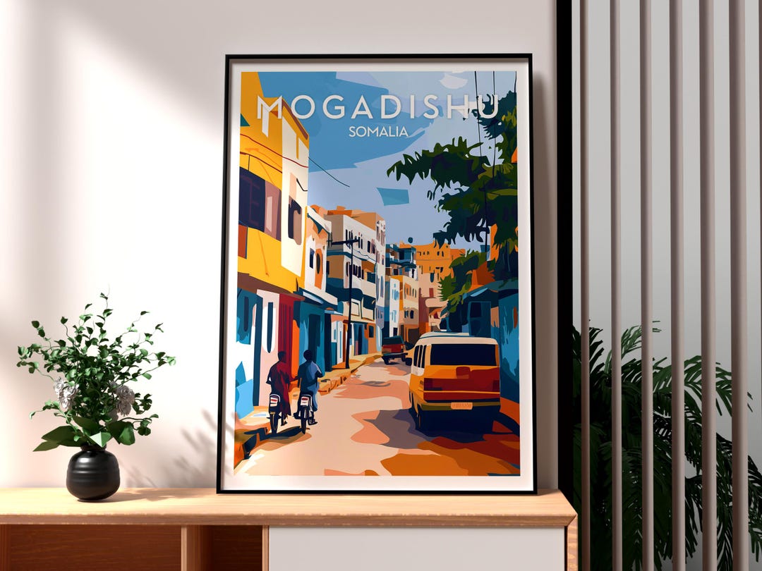 Mogadishu Poster - Somalia Print - Mogadishu Travel Art - Africa Travel ...