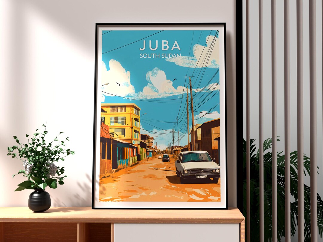 Juba Travel Print - South Sudan Wall Art - Juba Poster - South Sudan ...