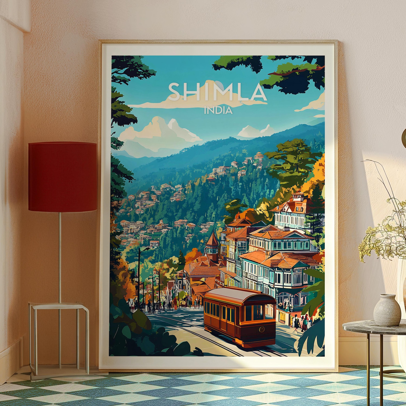 Shimla India Travel Poster: Himalayas Art Print - Etsy