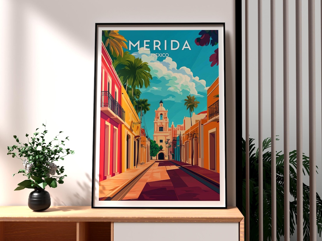 Merida Print - Merida Mexico Wall Art - Merida City Poster - Travel ...