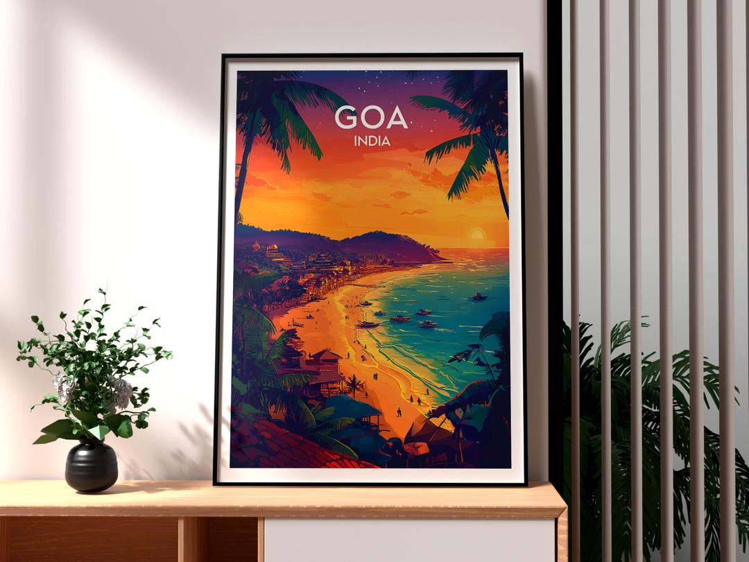 Goa Travel Print - India Wall Art - India Art - Goa Nightlife Poster ...