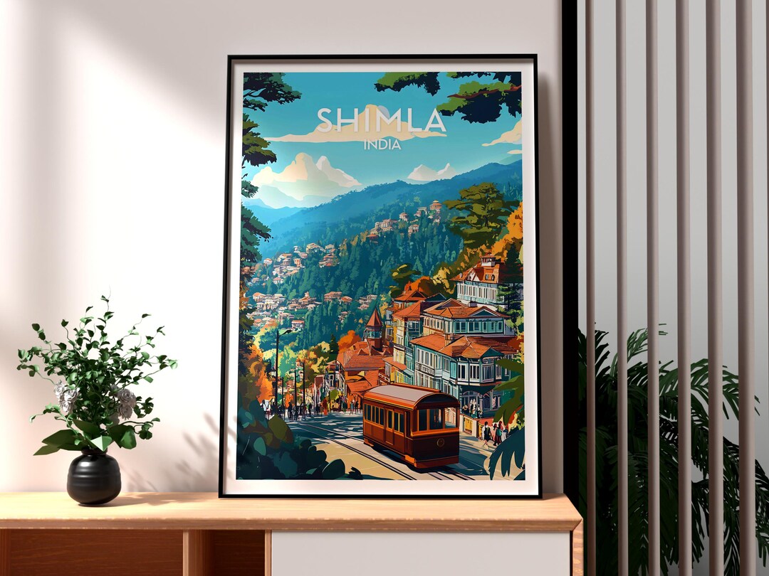 Shimla India Travel Poster: Himalayas Art Print - Etsy