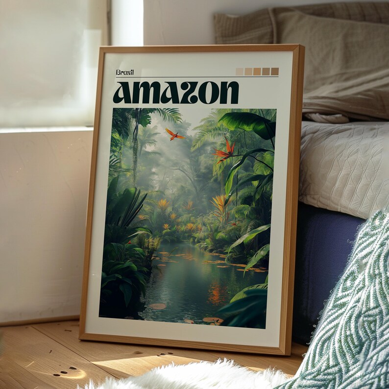 Amazon Rainforest Poster: Brazil Travel Art Print - Etsy