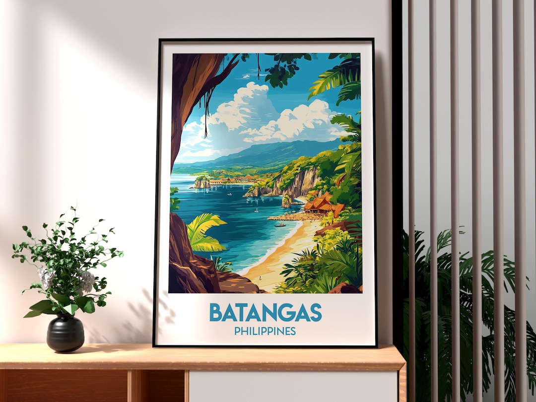 Batangas Philippines Travel Poster: Tropical Beach Art Print - Etsy