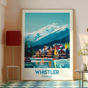 Whistler Poster - Whistler Skiing Art - Vancouver Poster - Whistler ...