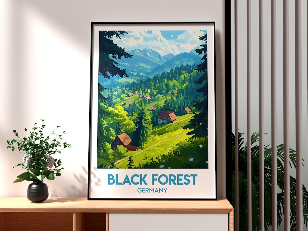 Black Forest Print - Germany Wall Art - Germany Poster - Travel Wall Art - Gift for Traveller ...
