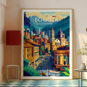 Bogota Poster - Bogota Art - Colombia Travel Print - Colombia Wall Art ...