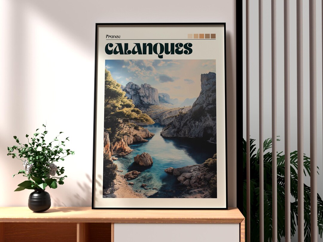 Calanques France Print: Coastal Travel Poster - Etsy