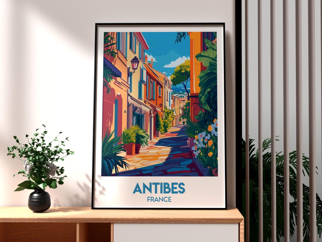 Antibes Poster - France Wall Art - the French Riviera Poster - France Travel Print - France ...