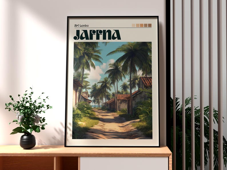 Jaffna Sri Lanka Travel Poster: Tropical Wall Art Print - Etsy Australia