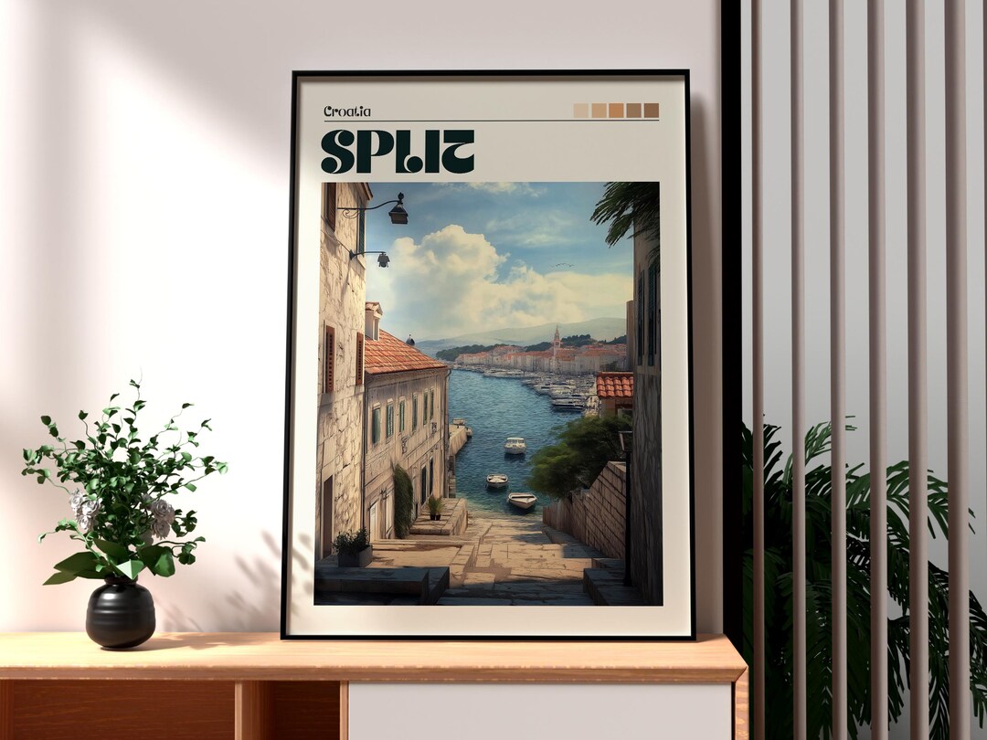 Split Croatia Print: Old Town Travel Poster - Etsy