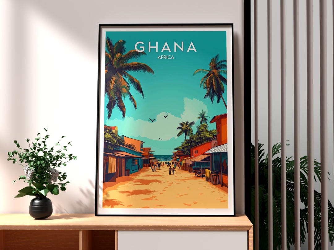 Accra Ghana Travel Poster: Africa Wall Art Print - Etsy