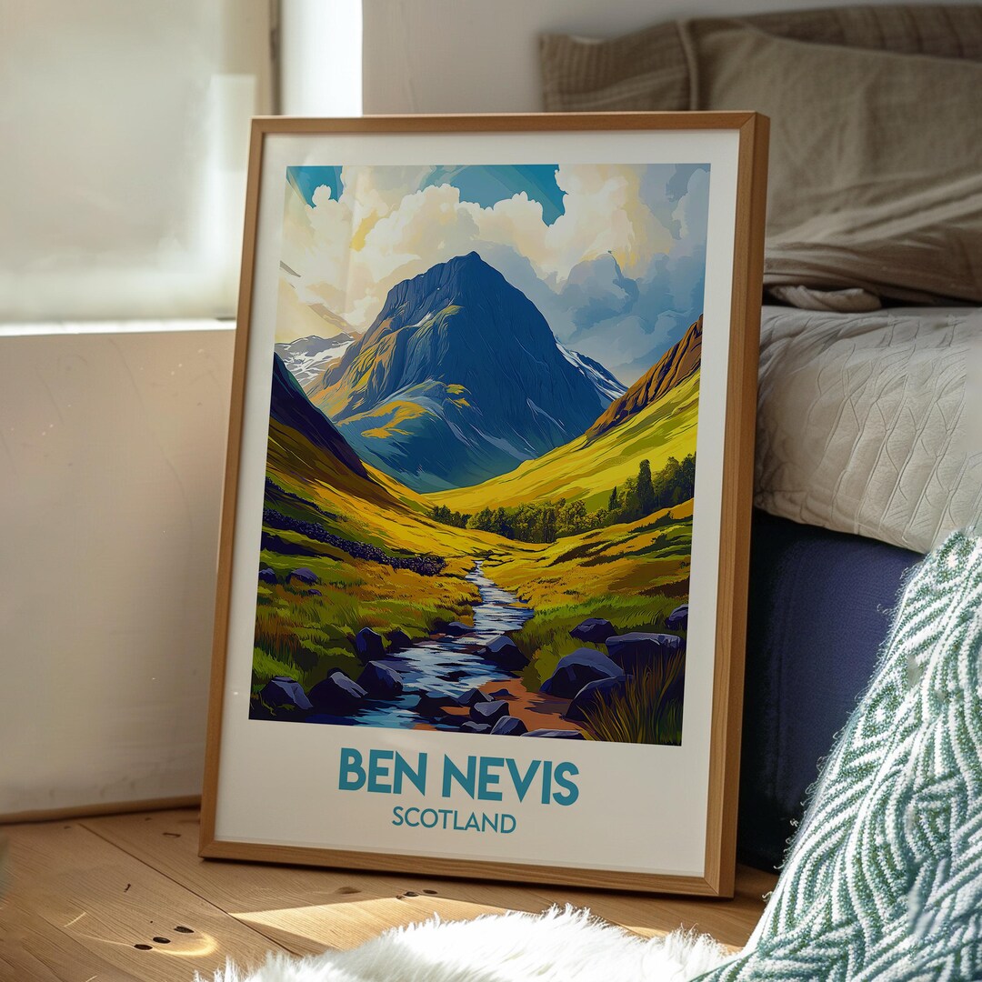 Ben Nevis Scotland Print: Modern Mountain Wall Art - Etsy