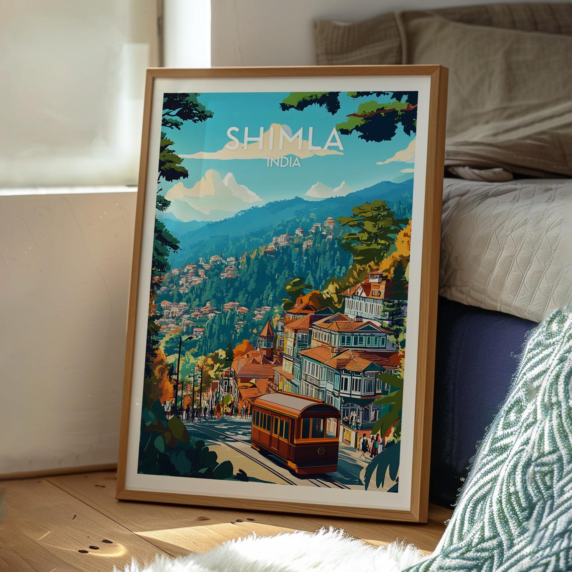 Shimla India Travel Poster: Himalayas Art Print - Etsy