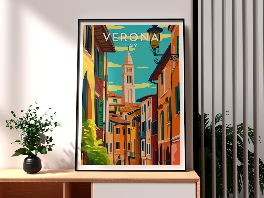 Verona Poster - Italy Wall Art - Verona Wall Art - Romeo and Juliet Art ...