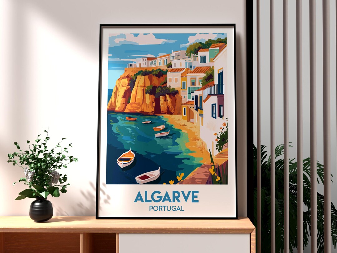 Algarve Coast Art Print: Portugal Travel Poster - Etsy