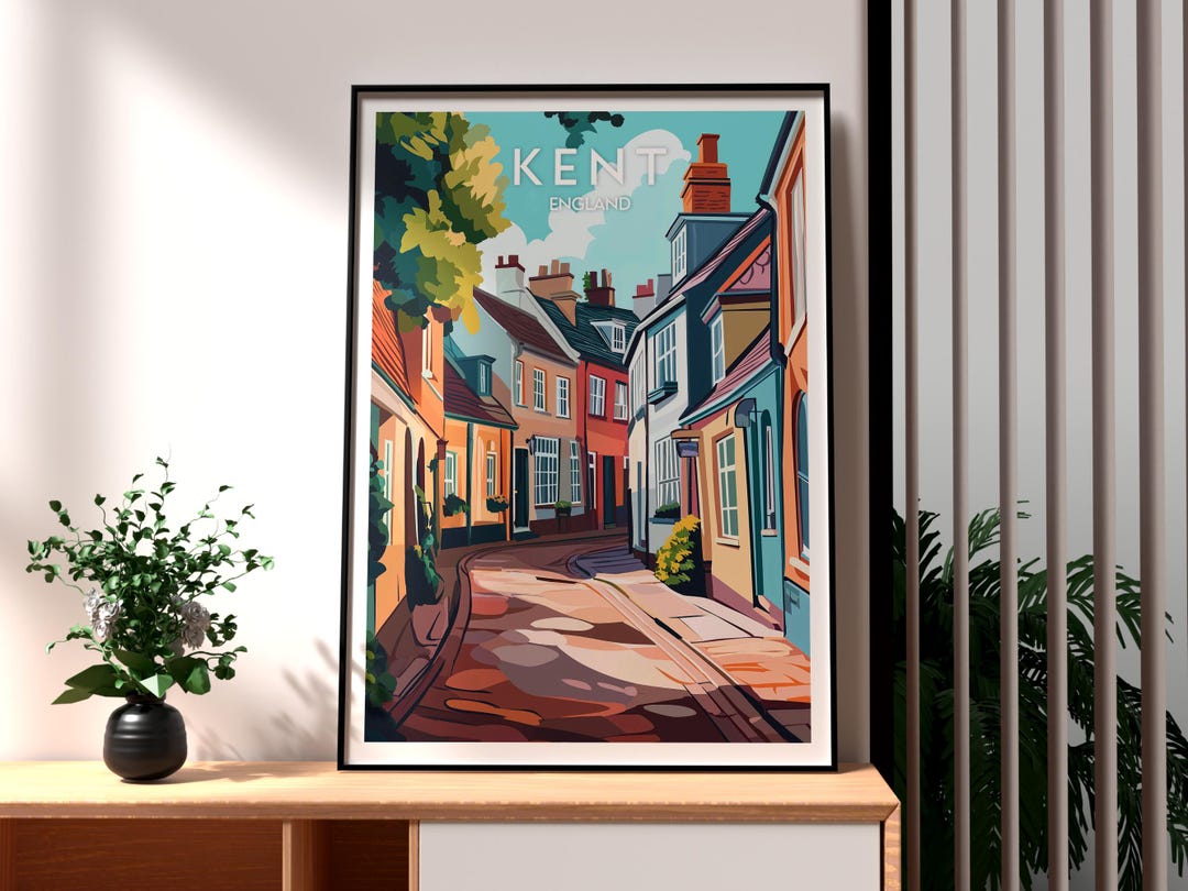 Kent Print - Kent Wall Art - Kent England Poster - Travel Wall Art - UK ...