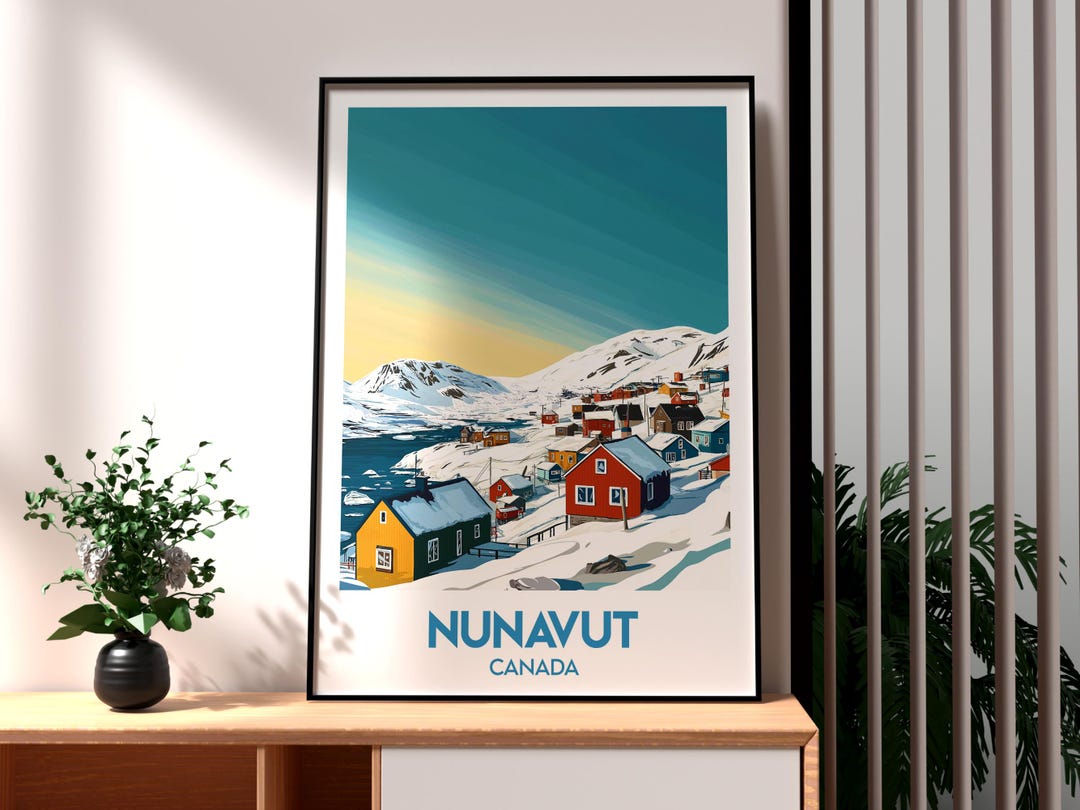 Nunavut Canada Poster: Arctic Village Art Print - Etsy