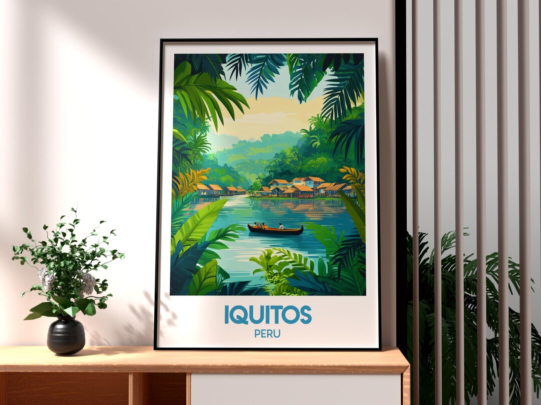 Iquitos Peru Travel Poster: Tropical Wall Art Print - Etsy