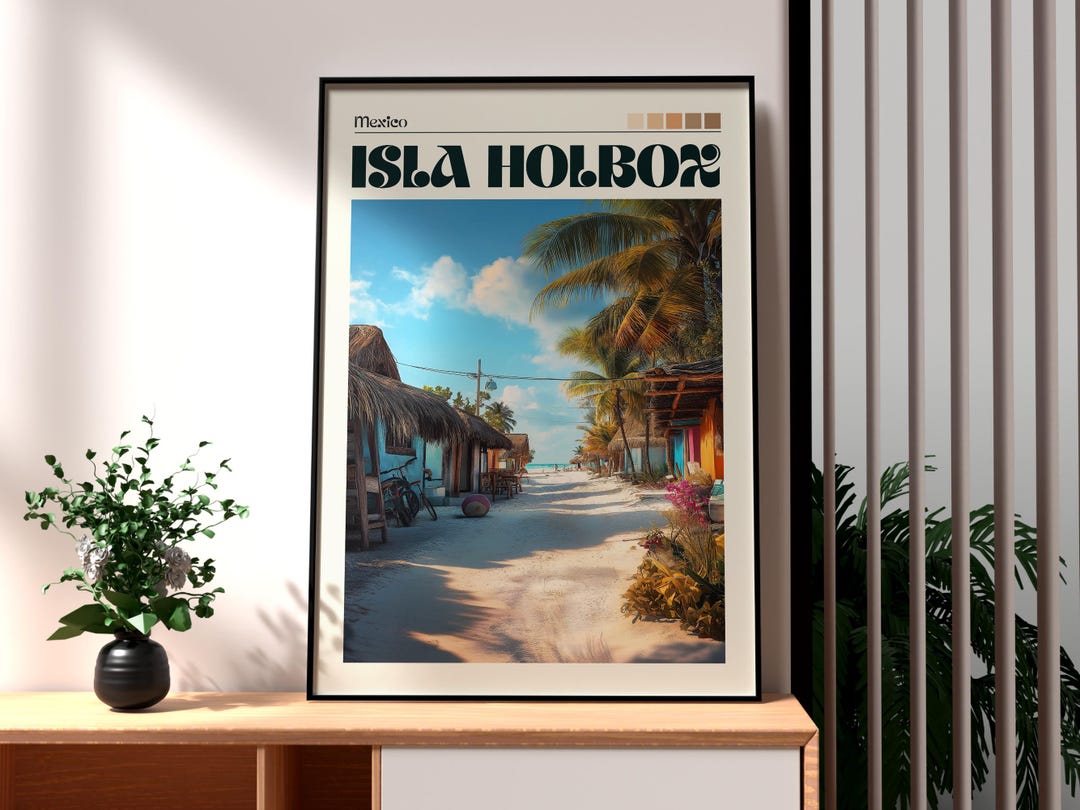 Isla Holbox Mexico Print: Beach Travel Poster - Etsy