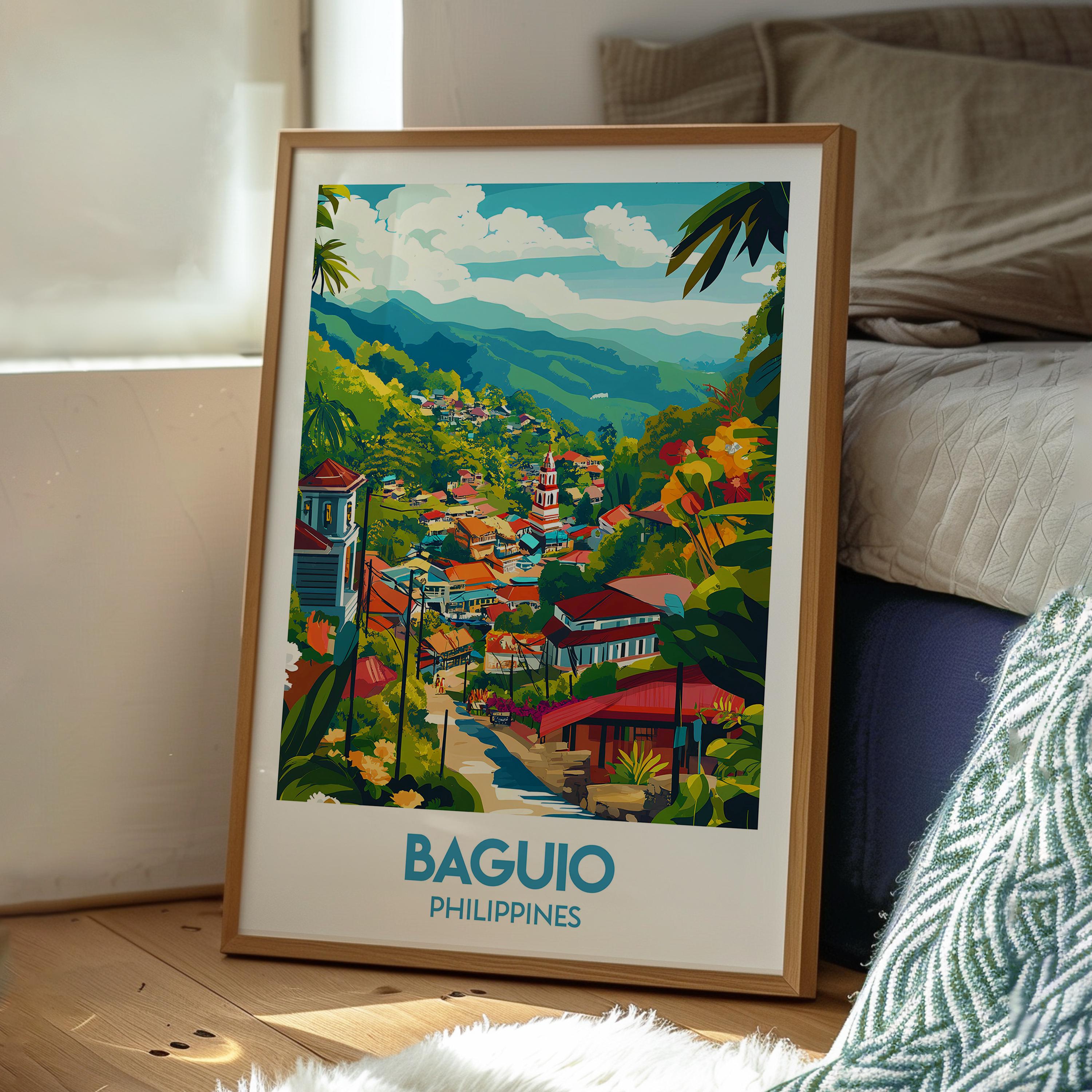 Baguio Philippines Poster: Travel Art Print - Etsy