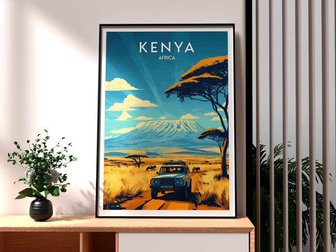 Kenya Poster - Kenya Print - Nairobi Travel Art - Africa Travel Art ...