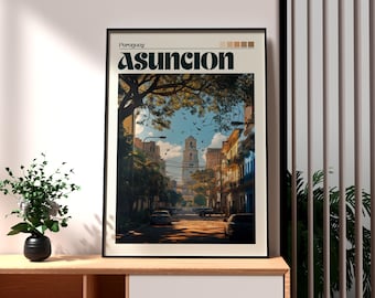 Asuncion Travel Print - Paraguay, Asuncion Poster, Paraguay Poster ...