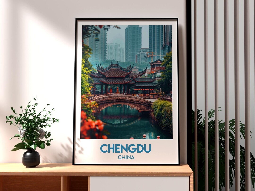 Chengdu China Art Print: Travel Wall Decor - Etsy