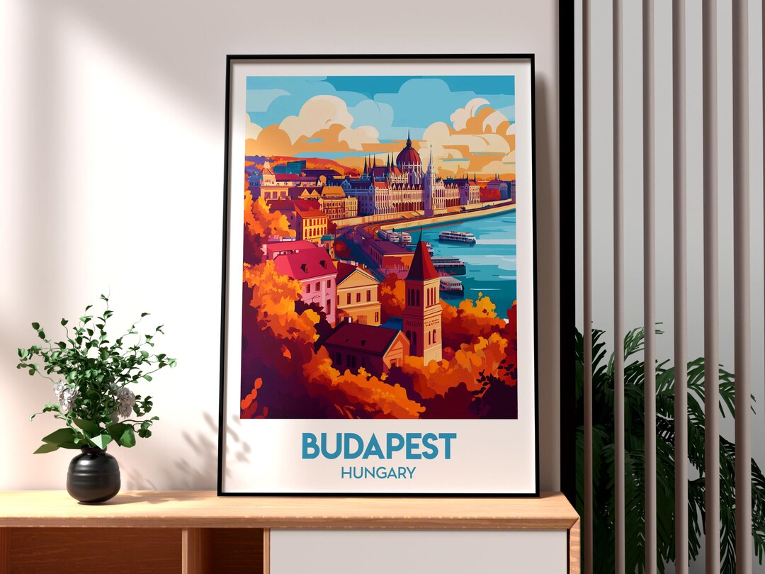 Budapest Travel Poster: Hungary City Wall Art - Etsy