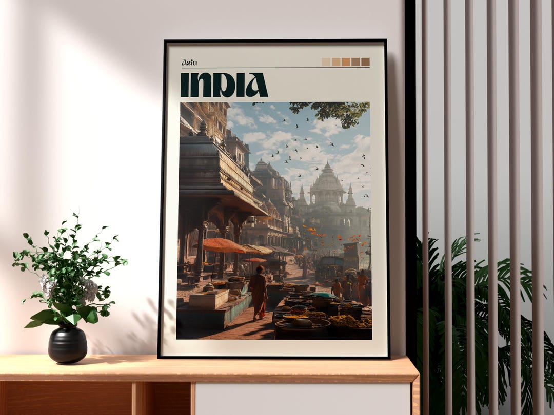 New Delhi India Travel Poster: Vintage-style Wall Art - Etsy