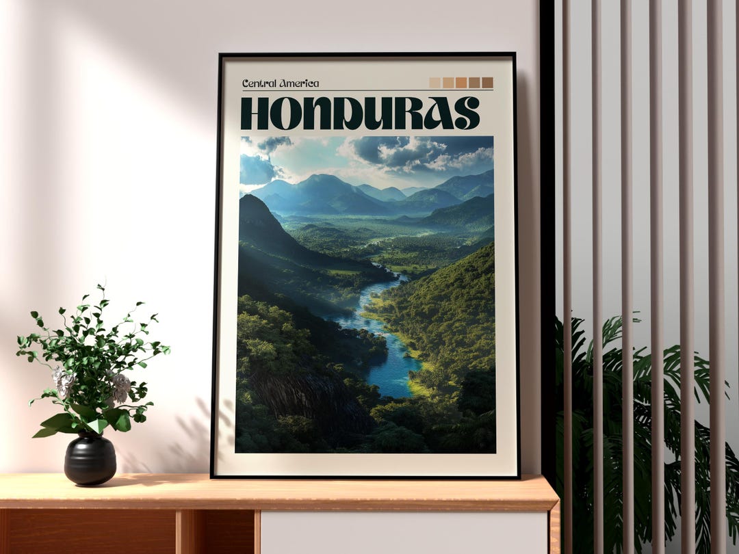 Honduras Travel Poster: Central America Wall Art - Etsy