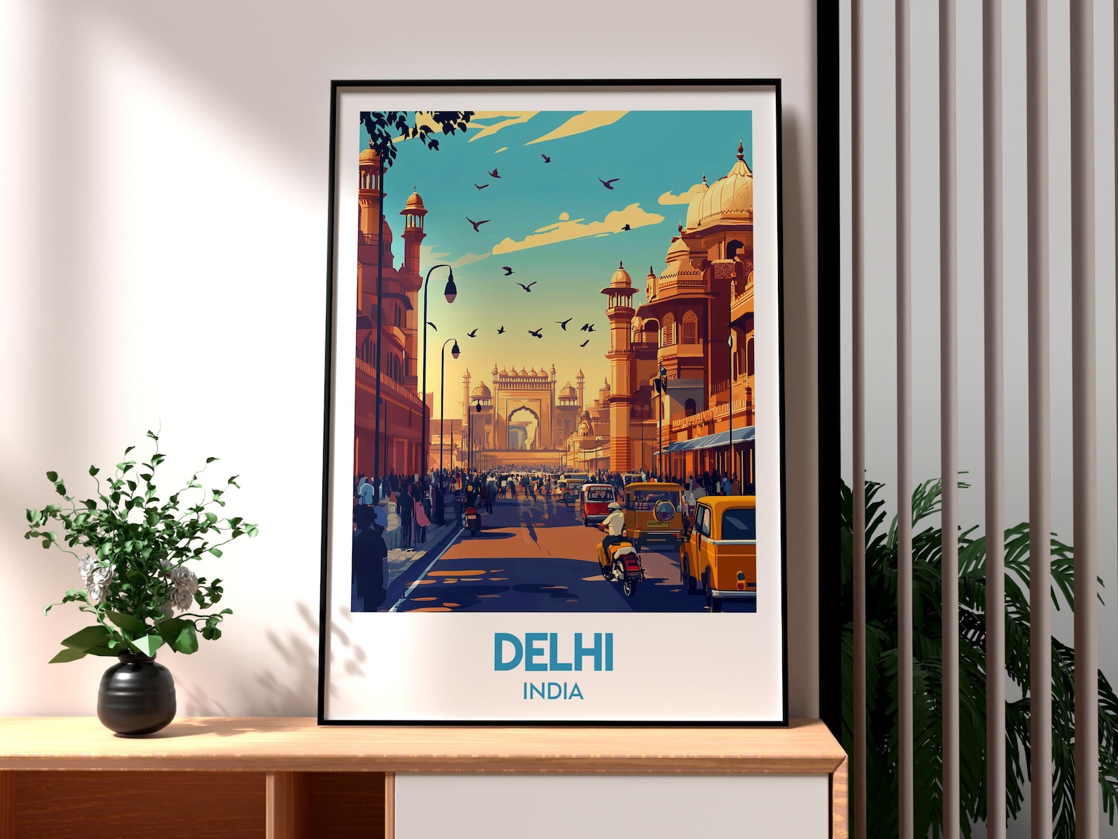 Delhi India Travel Poster: Gate Illustration Art Print - Etsy