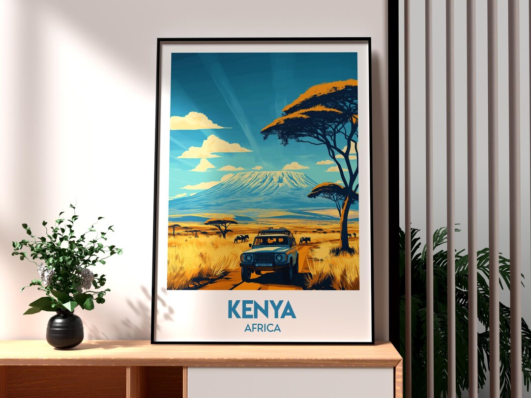 Kenya Travel Poster: Nairobi, Africa Wildlife Art Print - Etsy