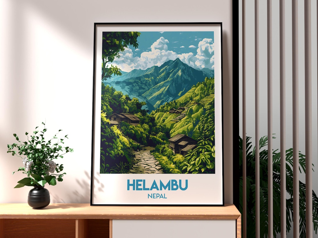 Helambu Treck Poster the Himalayas Wall Art Nepal Print Everest Wall ...