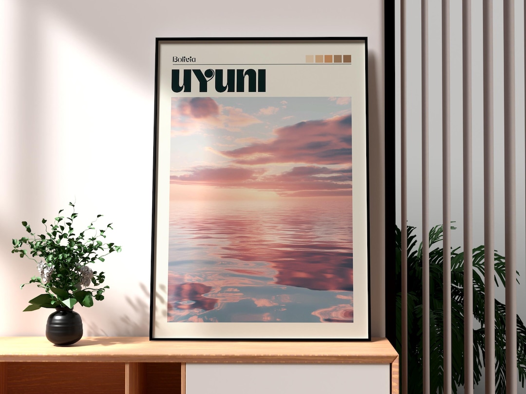 Uyuni Salt Flats Poster: Bolivia Travel Art Print - Etsy