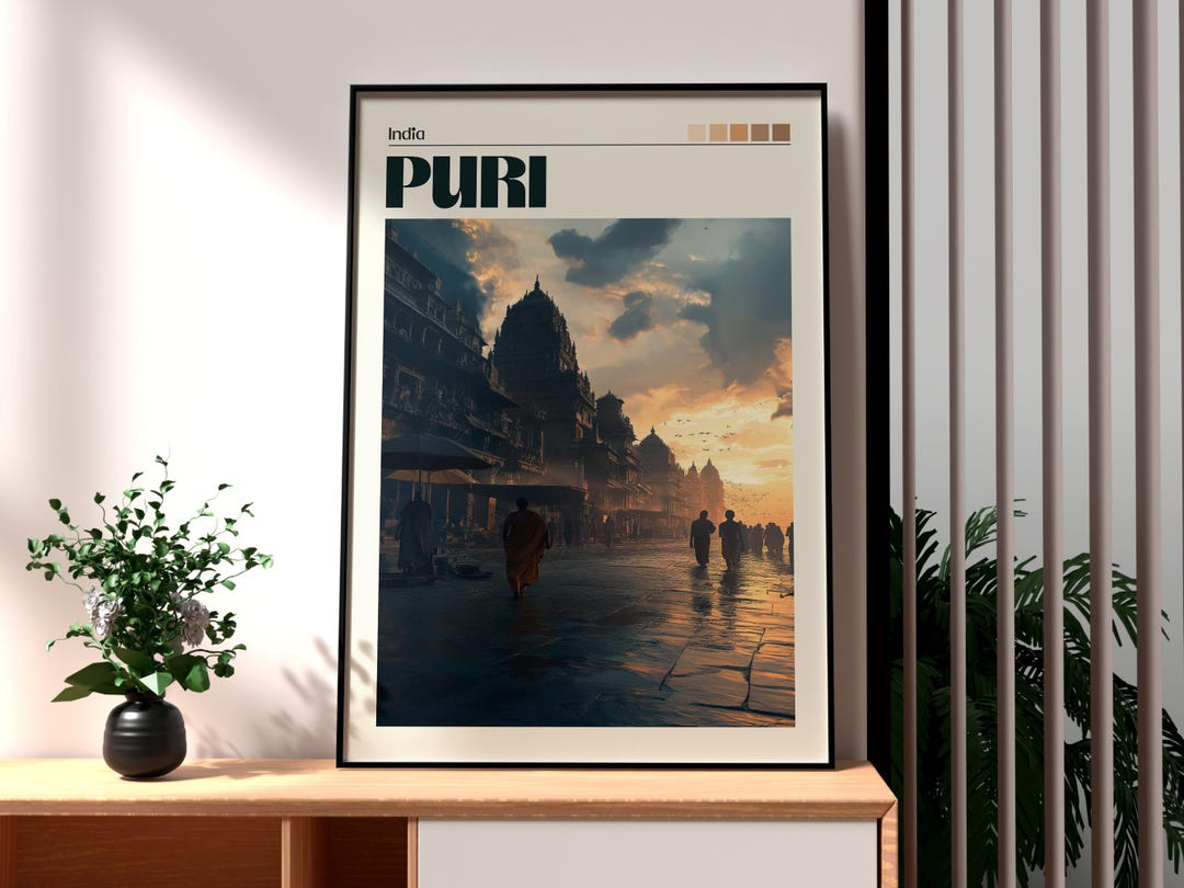 Puri India Travel Poster: Odisha Wall Art Print - Etsy