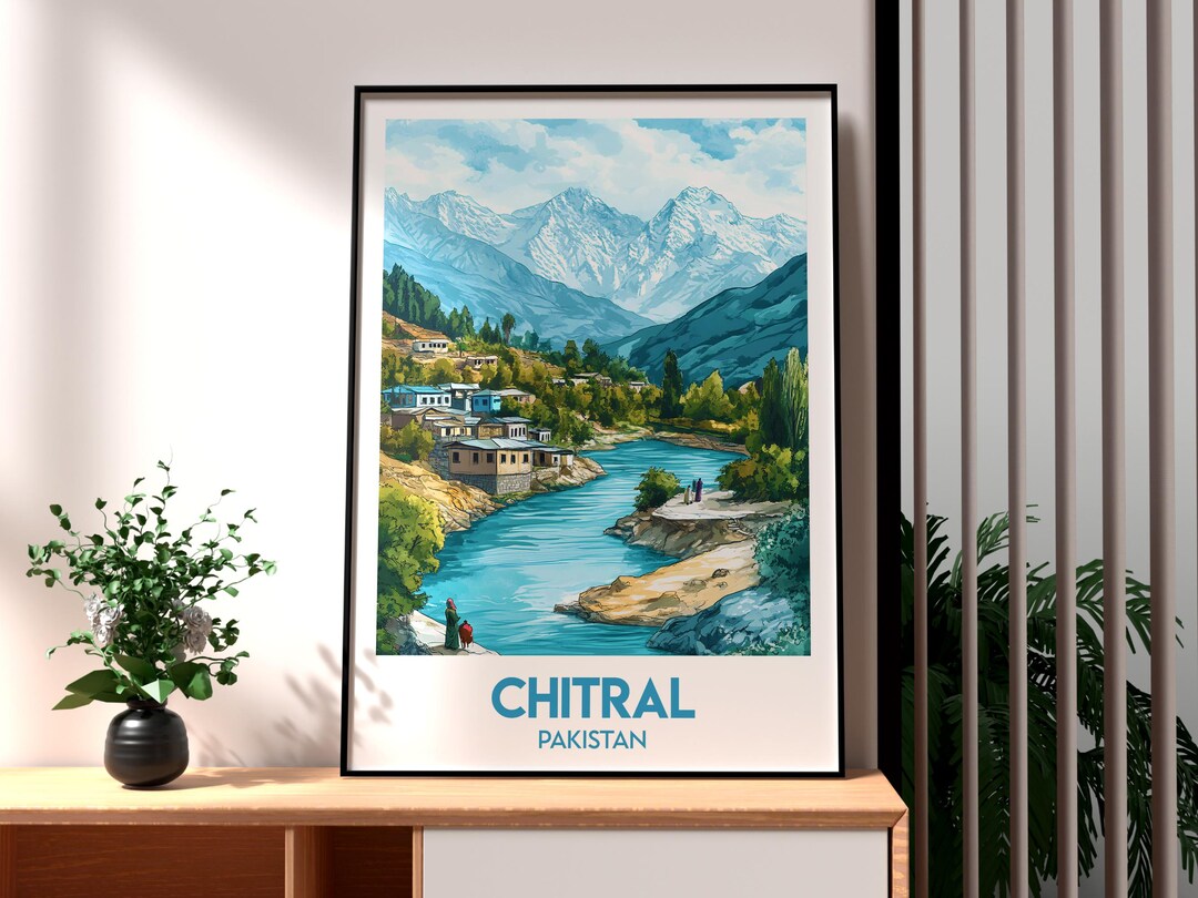 Chitral River Valley Art Print: Pakistan Travel Poster - Etsy