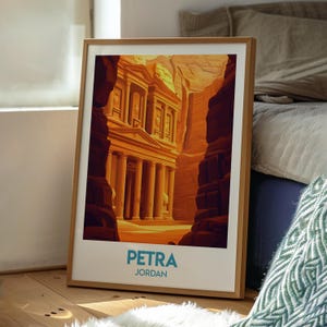 Petra Jordan Print: Travel Poster, Wonder of the World Art - Etsy
