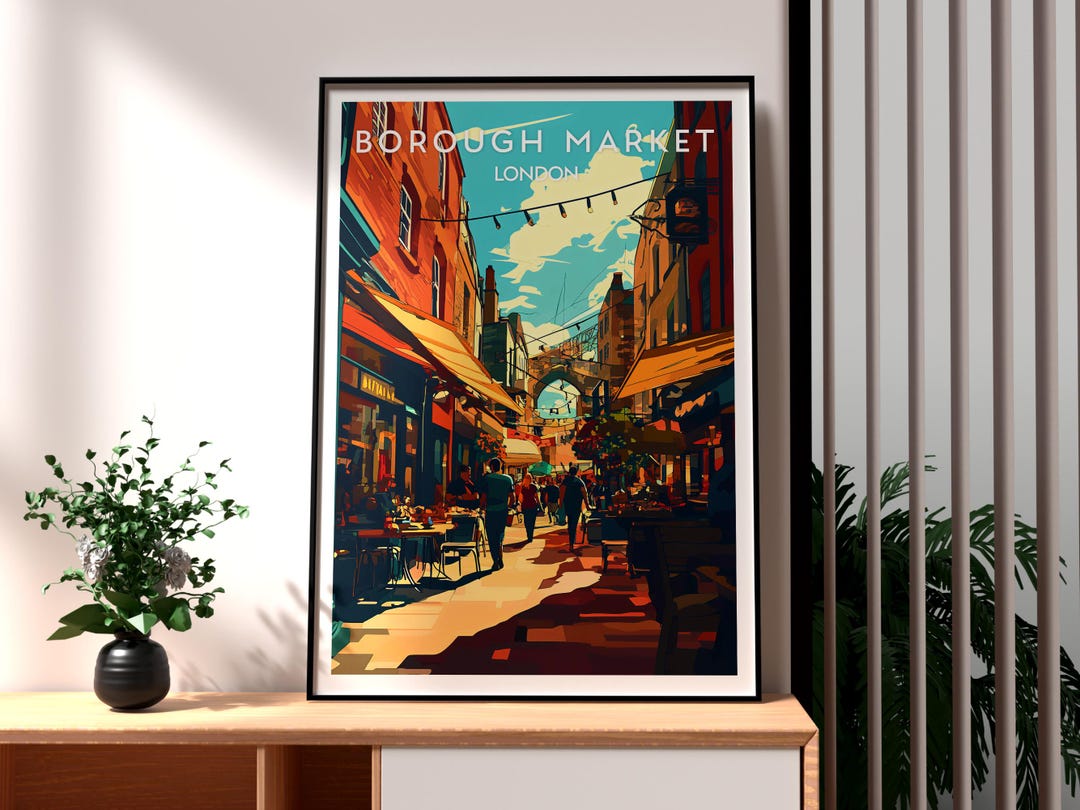Borough Market Print - London Wall Art - London Market Poster - Travel ...