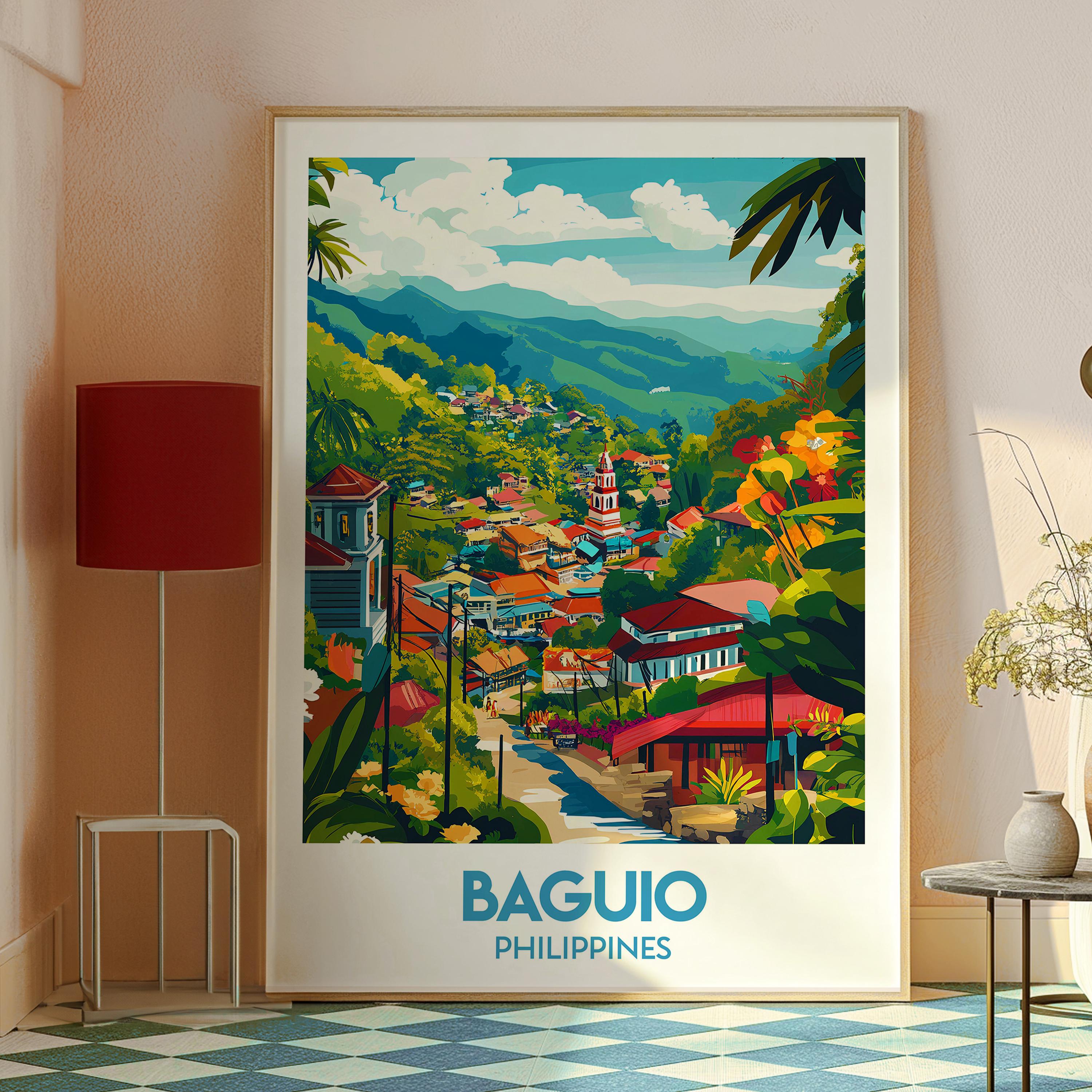Baguio Philippines Poster: Travel Art Print - Etsy