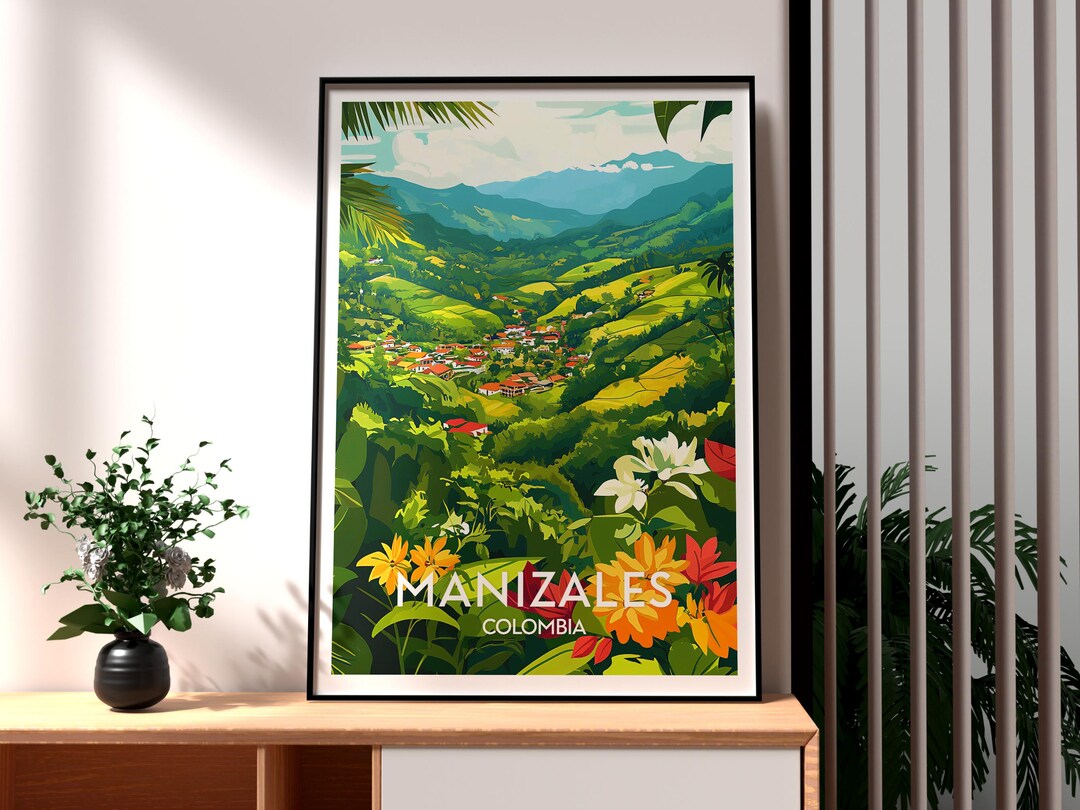 Manizales Colombia Art Print: South America Travel Poster - Etsy